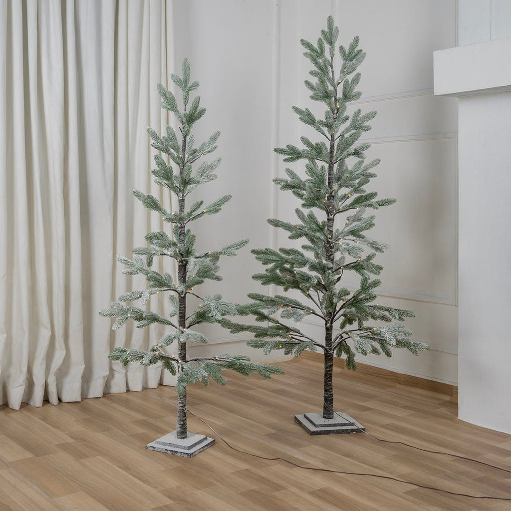 Flocked Porch Tree with LED Lights - Irony Home – ironyhome