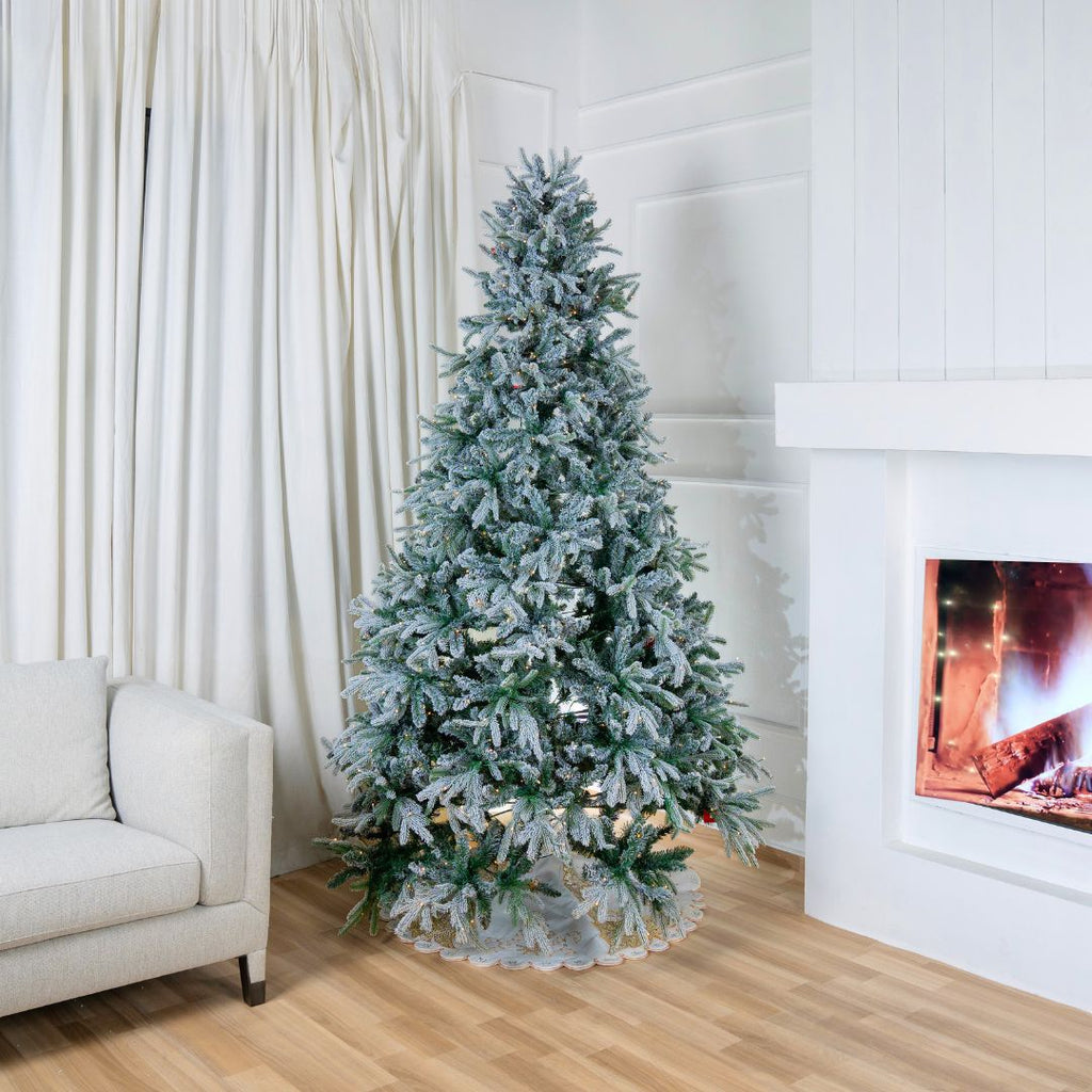 Mixed Flocked Artificial Christmas Tree | Irony Home – ironyhome