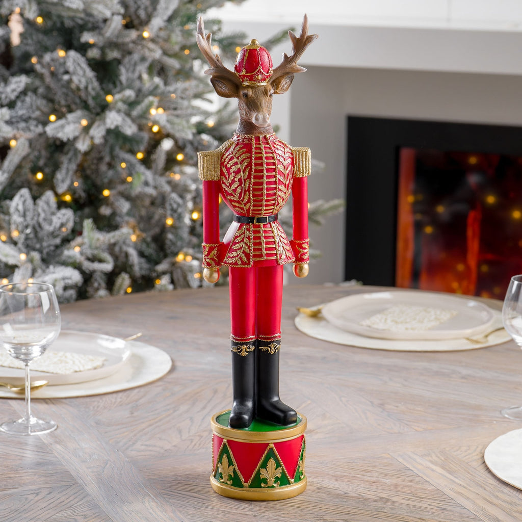 Traditional Reindeer Holiday Soldier Tabletop – ironyhome