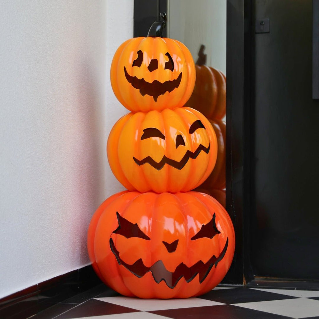 Stacked Jack O'Lanterns LED Halloween Pumpkins – Irony Home