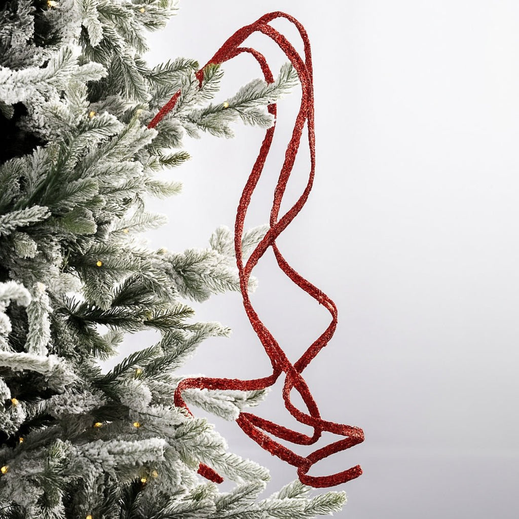 Twirl Ribbon Festive Pick | Christmas tree decorations ribbon – ironyhome