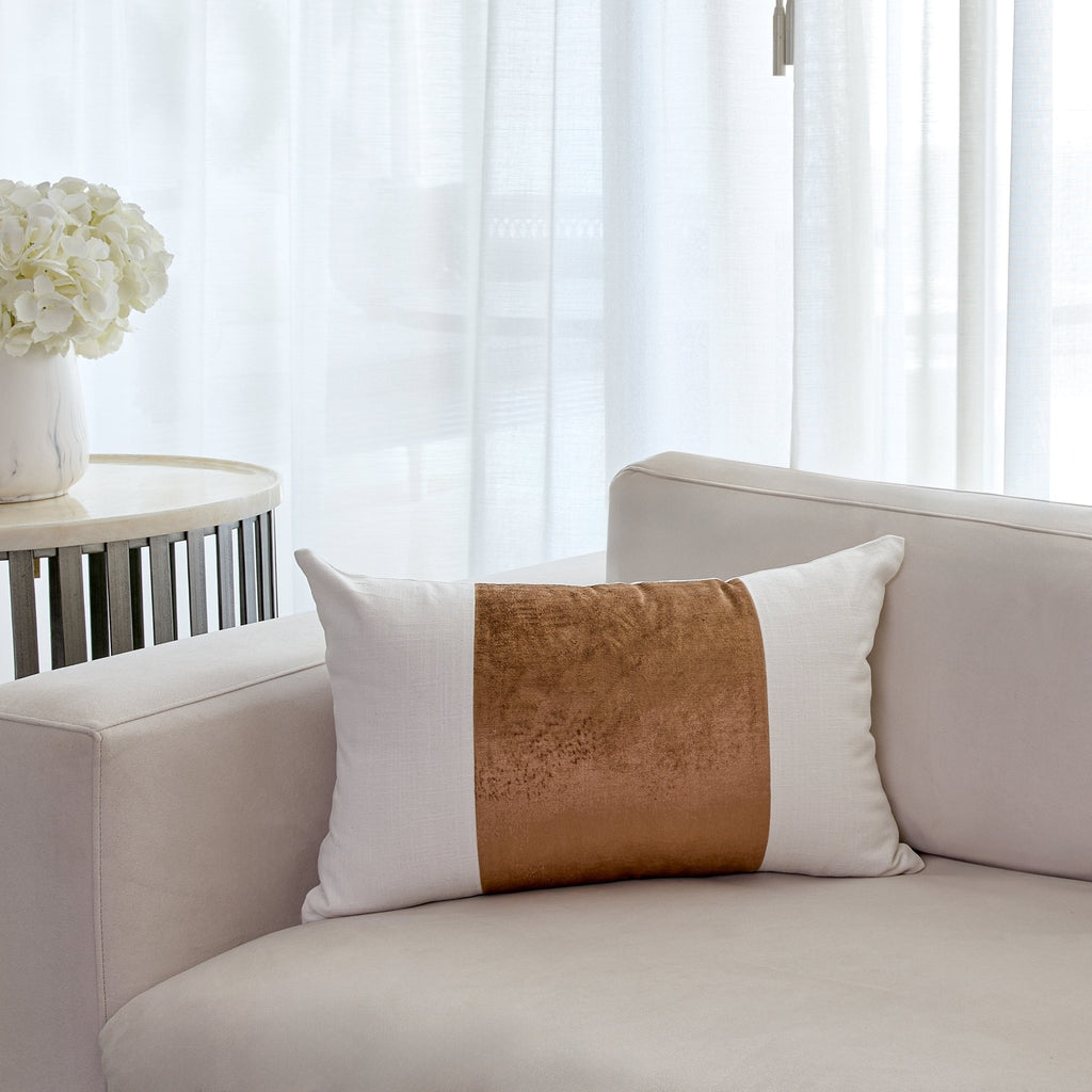 Velinen Tan Rectangular Cushion - Elevate Your Living Space – ironyhome