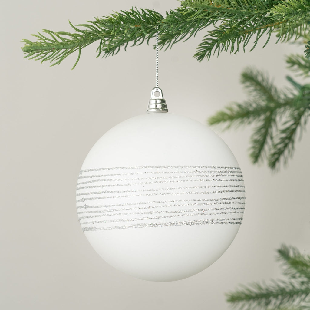Matte white ball ornament - Christmas decorations on sale - Irony Home ...