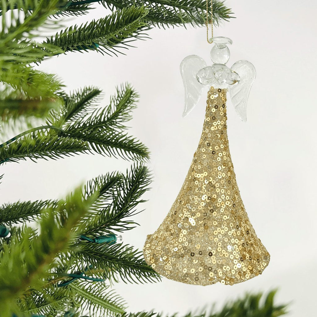 Crystal Angel with Golden Glitter – ironyhome