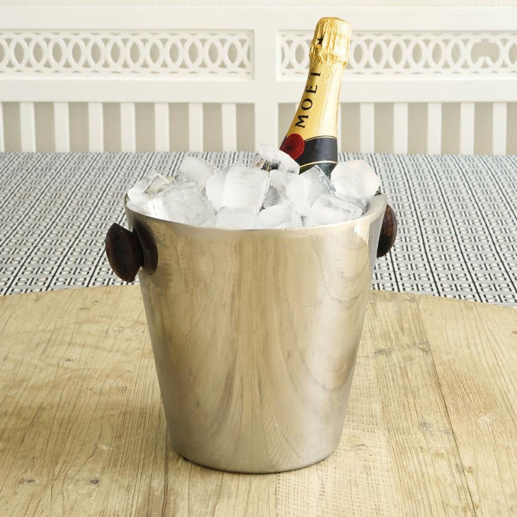 Double Walled Champagne Bucket with Wooden Knob | Keep Your Champagne ...