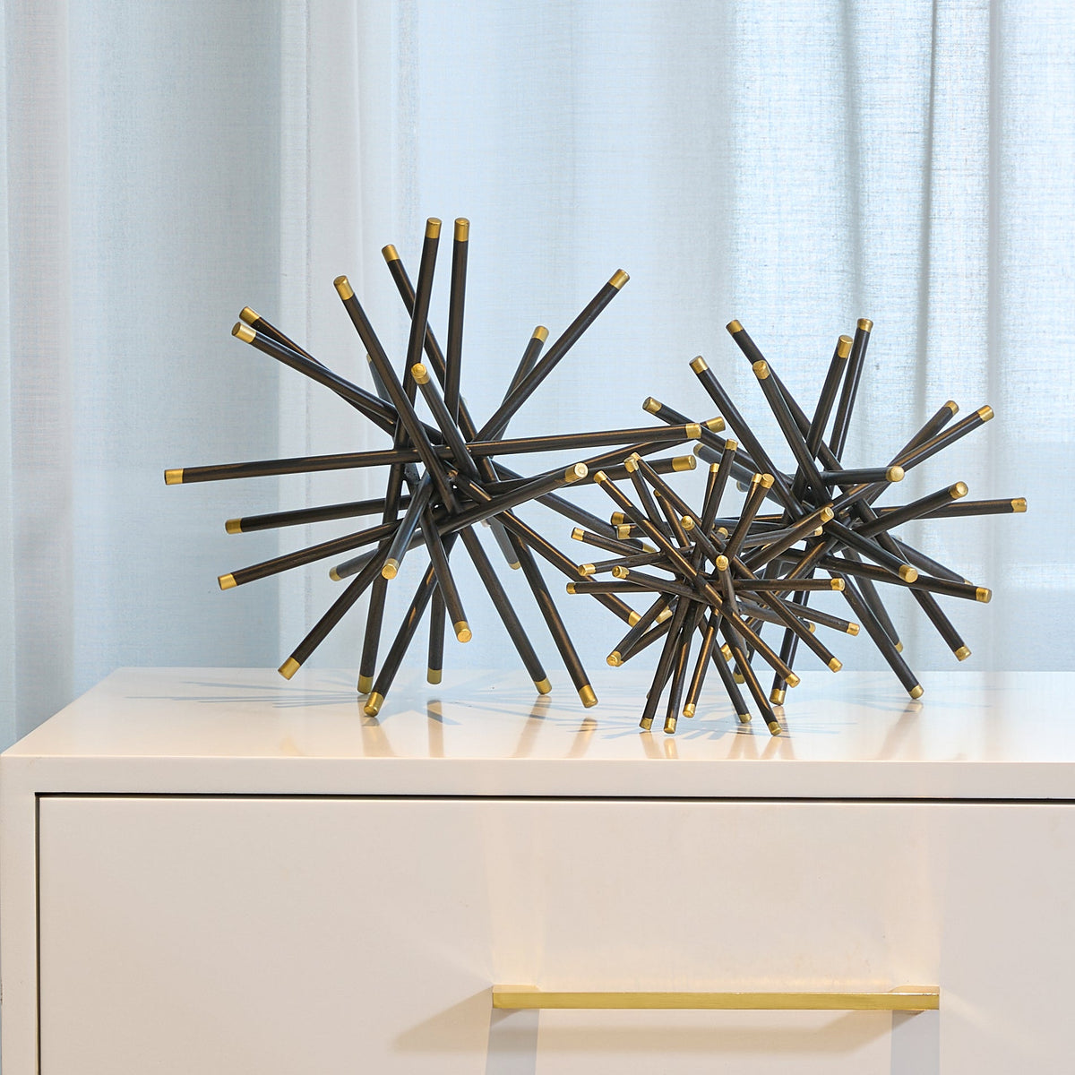 Set of 3 Metal Decorative Objects: Chic Elegance for Your Home Decor ...