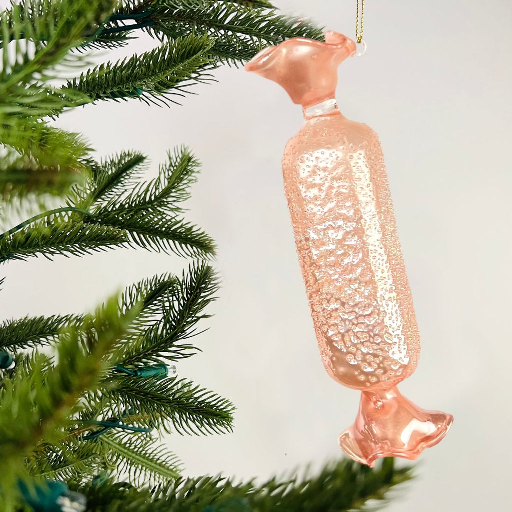 Pink Toffee Ornament with Sugar Beads – ironyhome